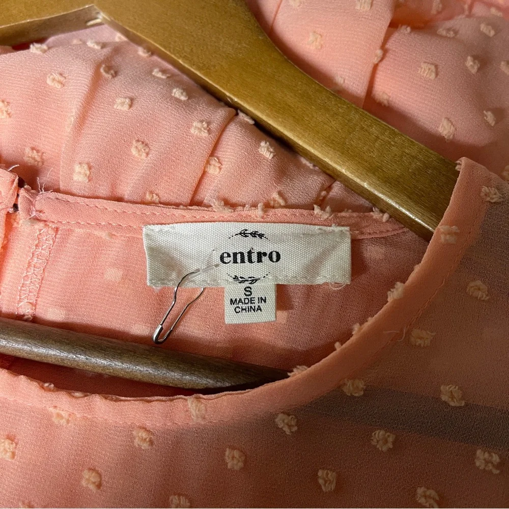 entro | Tops | Flowy Tiered Lightweight Sheer Overlay Peach Colored ...